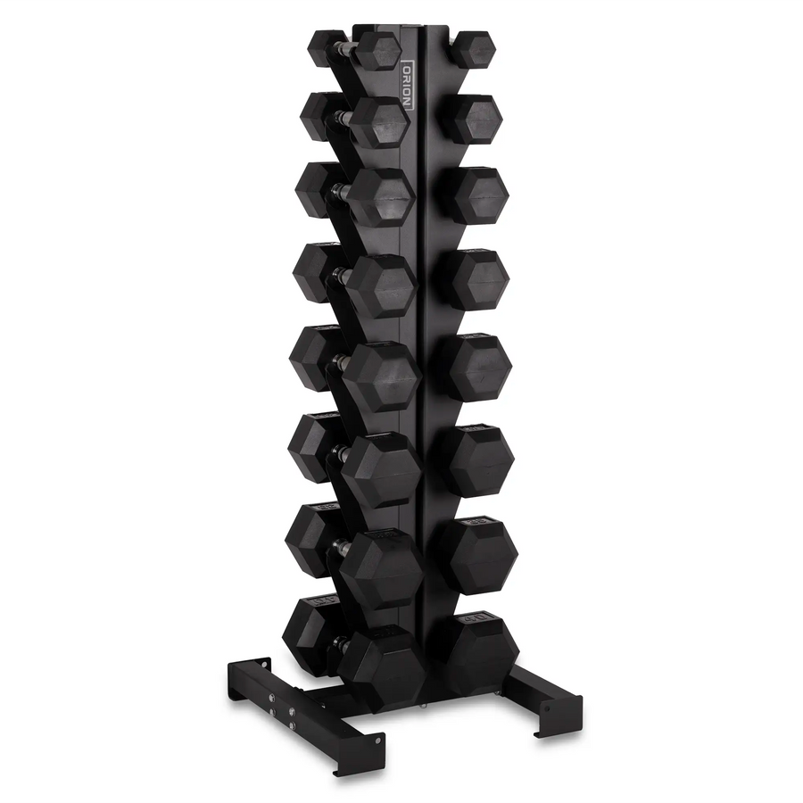 Orion Rubber Hex Dumbbell Set + 8 Pair Rack | 5-40lb – Northern Fitness